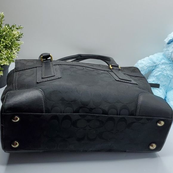 Coach | Bags | Coach Signature 163 Canvas Leather Shoulder Bag | Poshmark